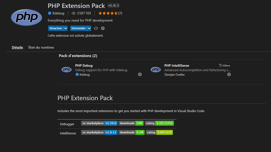 Environnement de Dev PHP avec VS Code – Darkcity